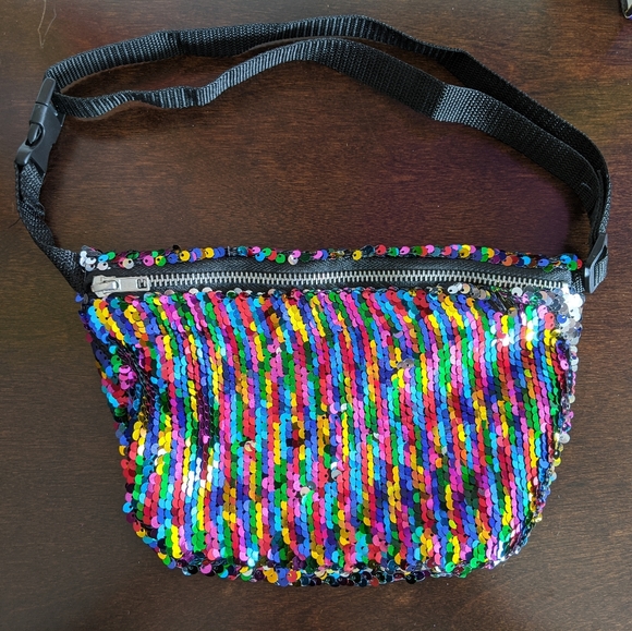 Svetlana | Bags | Svetlana New Rainbow Sequin Fanny Pack | Poshmark